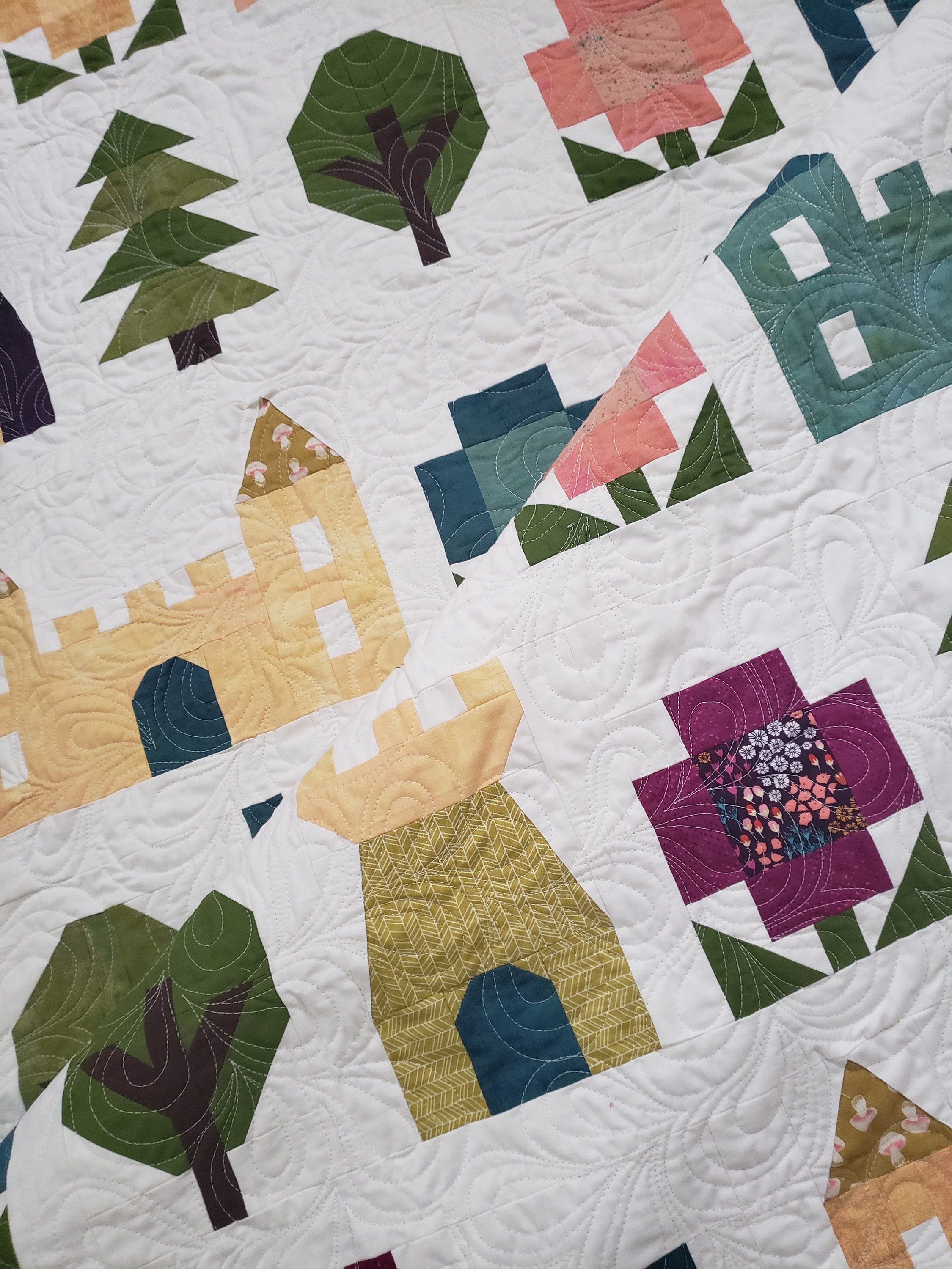 Little Kingdom Quilt - Castle Quilt - Fantasy Quilt - Castle Blanket ...
