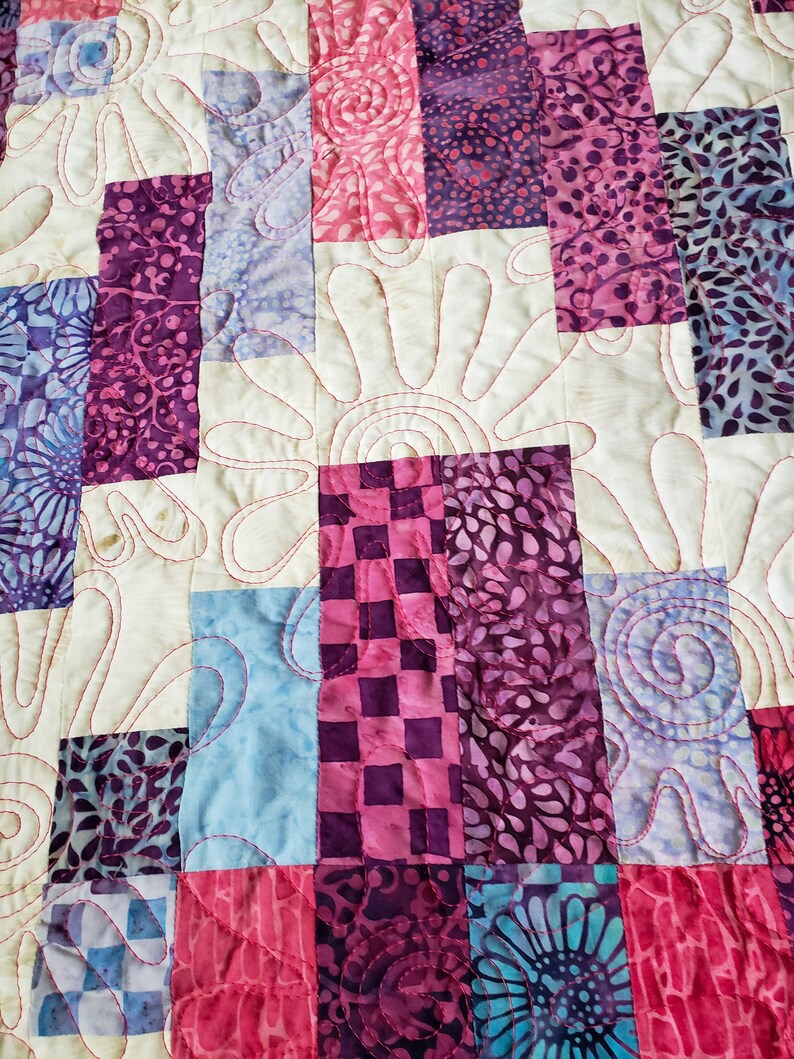 Pink and Purple Quilt Twin Size - Etsy