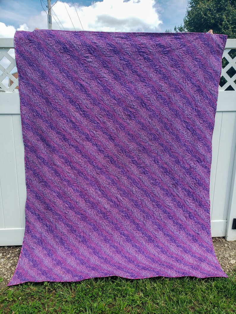 Pink and Purple Quilt - Twin Size - Etsy