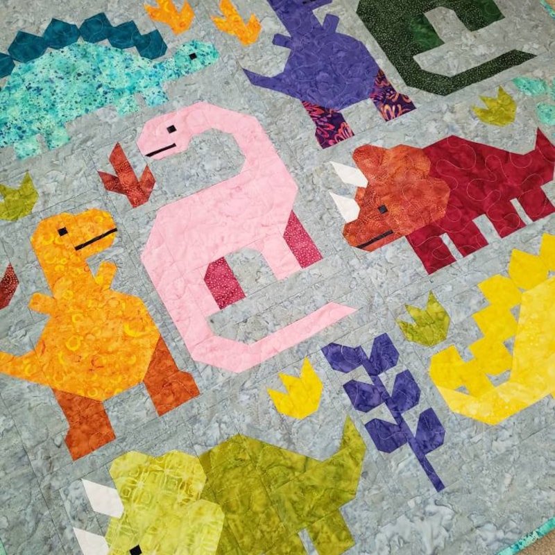 Dinosaur Quilt - Etsy