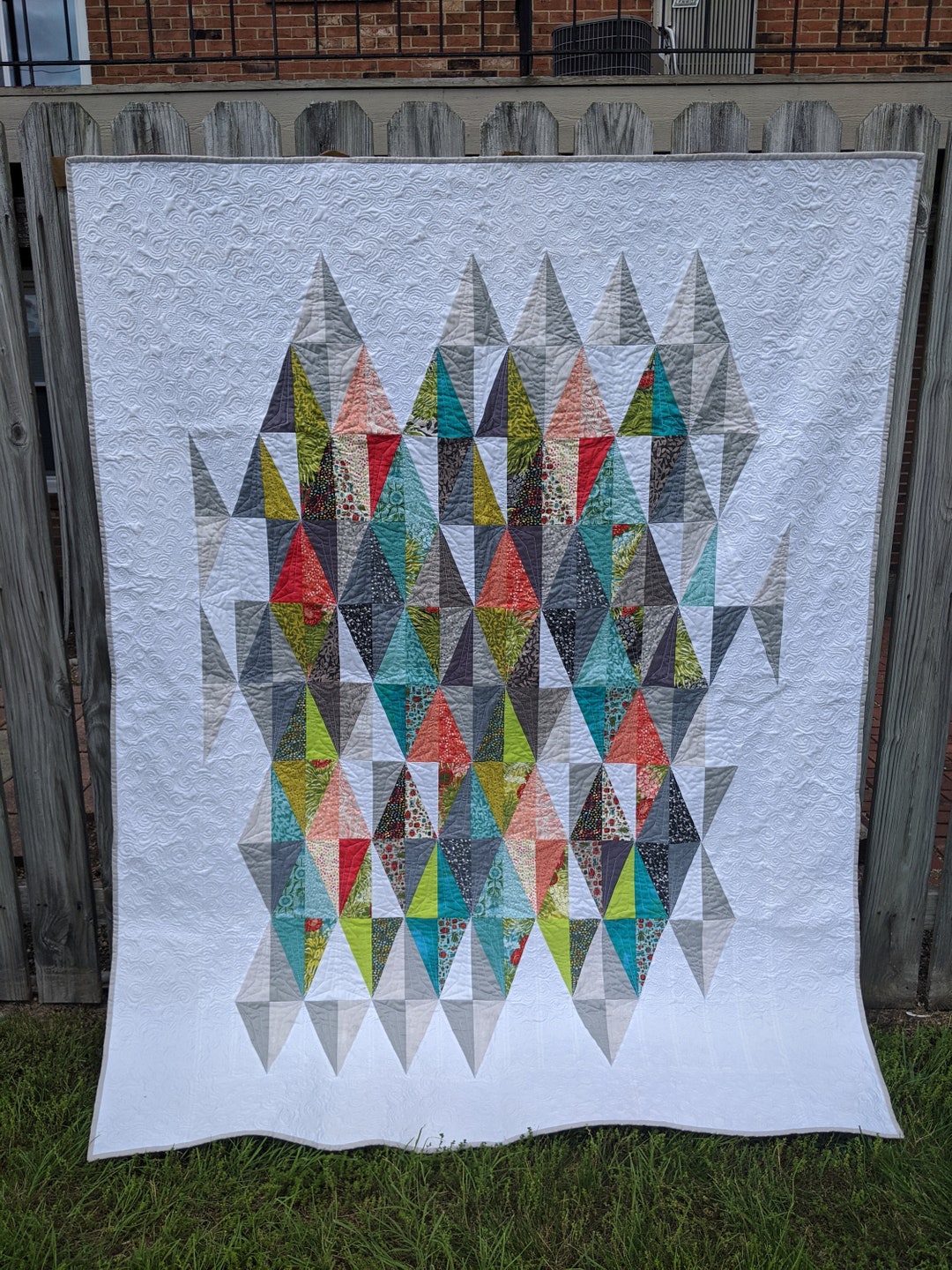 Harlequin Quilt - Diamond Quilt- Diamond Blanket - Modern Quilt- Modern ...