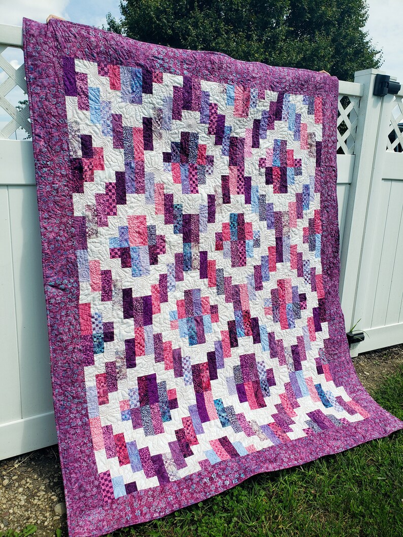 Pink and Purple Quilt - Twin Size - Etsy