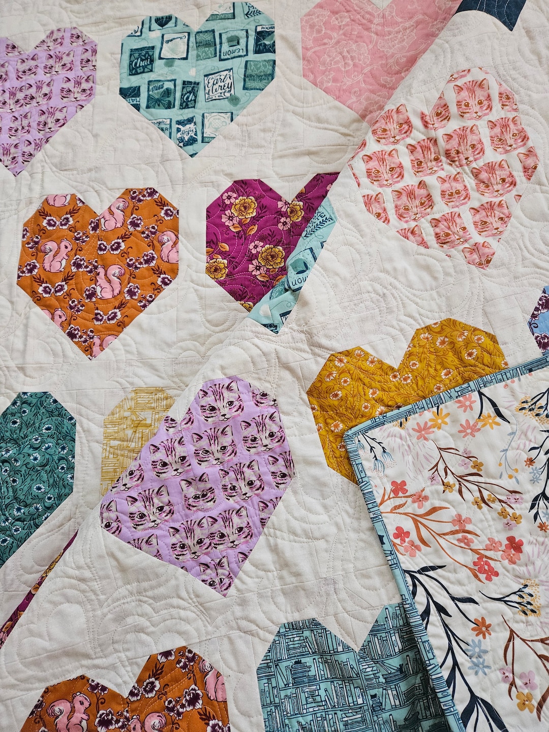 Reading Nook Heart Quilt - Bookish Quilt - Twin Size Quilt - Etsy