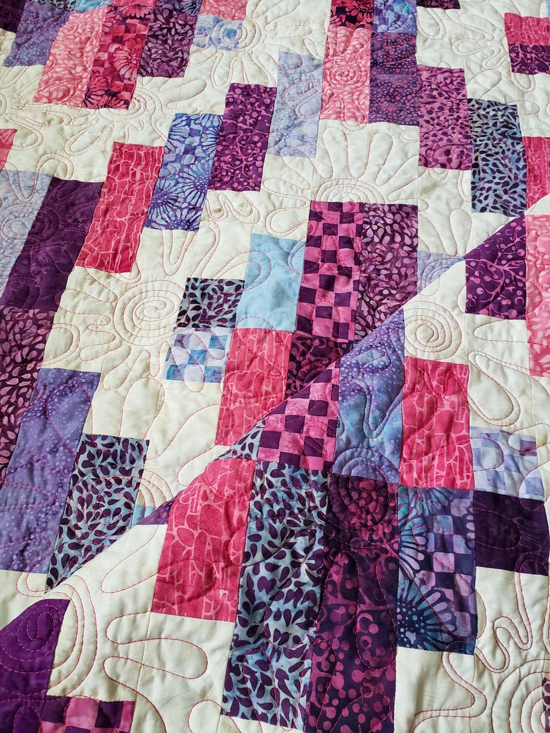 Pink and Purple Quilt Twin Size - Etsy