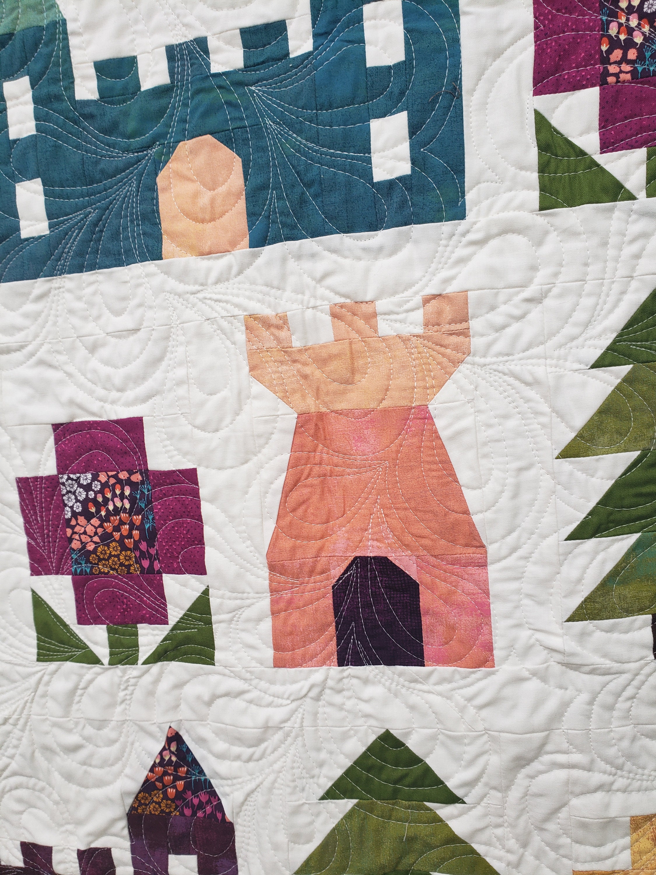 Little Kingdom Quilt - Castle Quilt - Fantasy Quilt - Castle Blanket ...