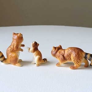 Vintage 3 Raccoon Porcelain Figures Raccoon Family Miniature - Etsy