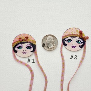 Handmade OOAK Painted Paper Art Deco Style Face Bookmarks With - Etsy