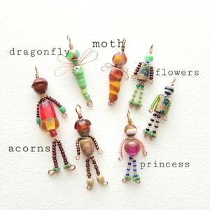 Bead People Fairy Garden Friends Wire Pendant Necklace, Original ...