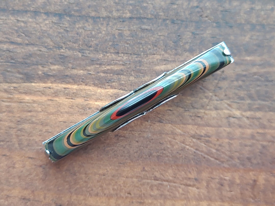 Vintage Camo Bakelite Fordite Tie Clip, Rare GM 1930s Paint Colors. - Etsy