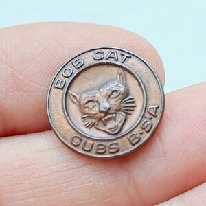 Mid Century Bob Cat Cubs Bsa Pin, Stamped Embossed, First Regular Issue ...