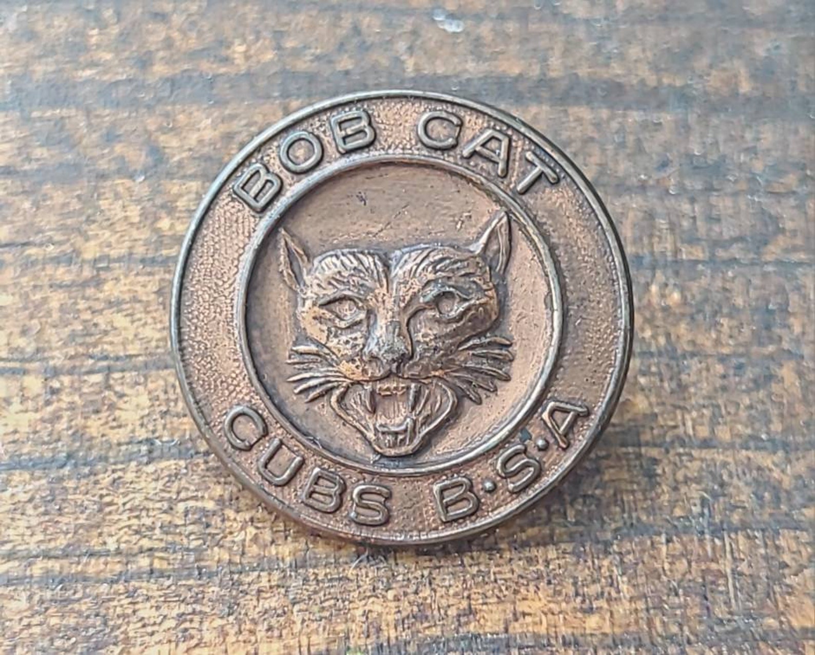 Mid Century Bob Cat Cubs Bsa Pin, Stamped Embossed, First Regular Issue ...