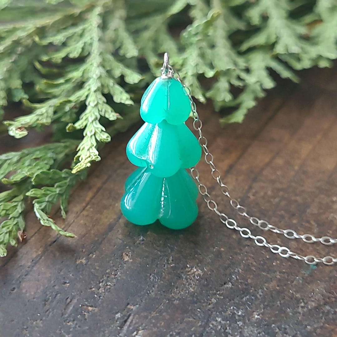 Mod UV Evergreen Christmas Tree Pendant, Upcycled Vintage Reactive ...