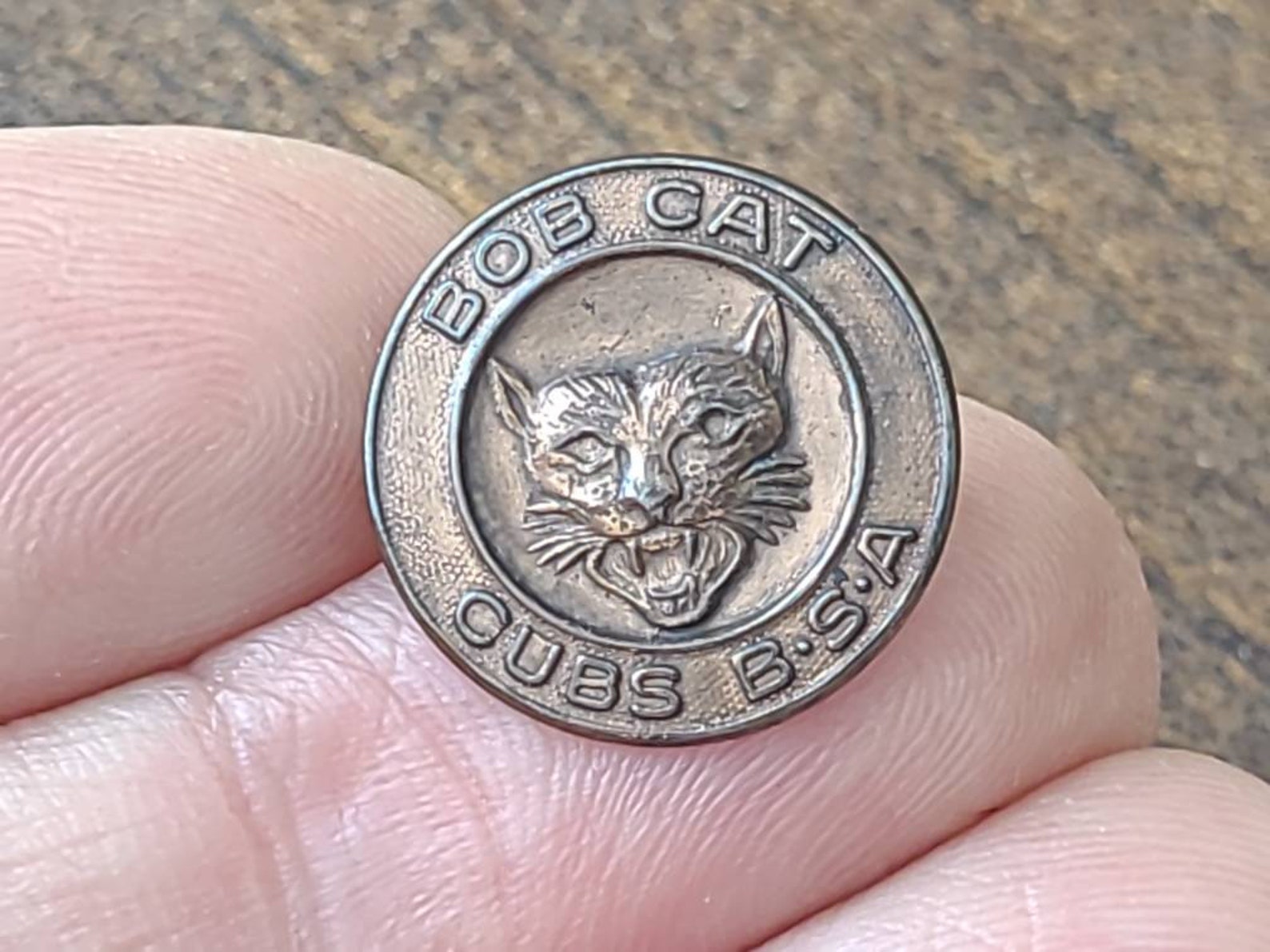 Mid Century Bob Cat Cubs Bsa Pin, Stamped Embossed, First Regular Issue ...