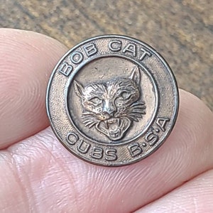 Mid Century Bob Cat Cubs Bsa Pin, Stamped Embossed, First Regular Issue ...