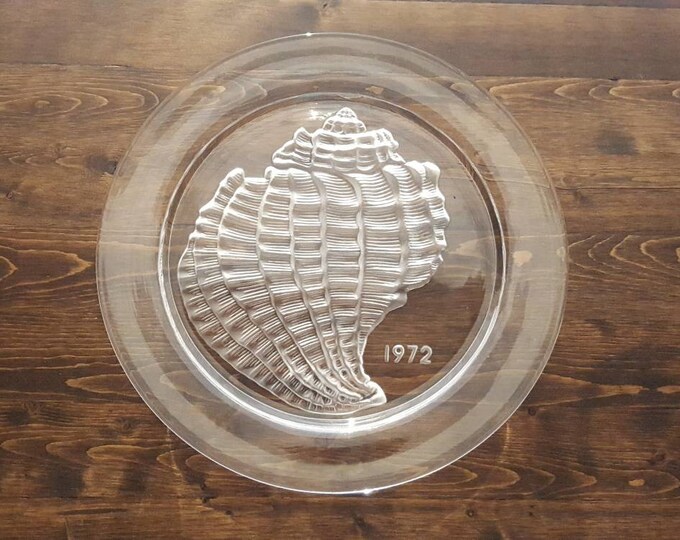 Lalique Crystal Shell Plate 1972, Signed Lalique France, Authentic ...