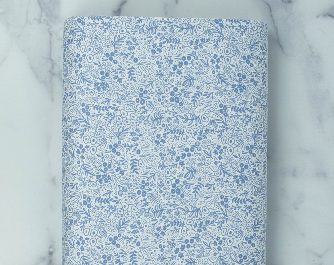 Rifle Paper Co. Basics for Cottonsteel Fabrics Tapestry Lace Periwinkle ...