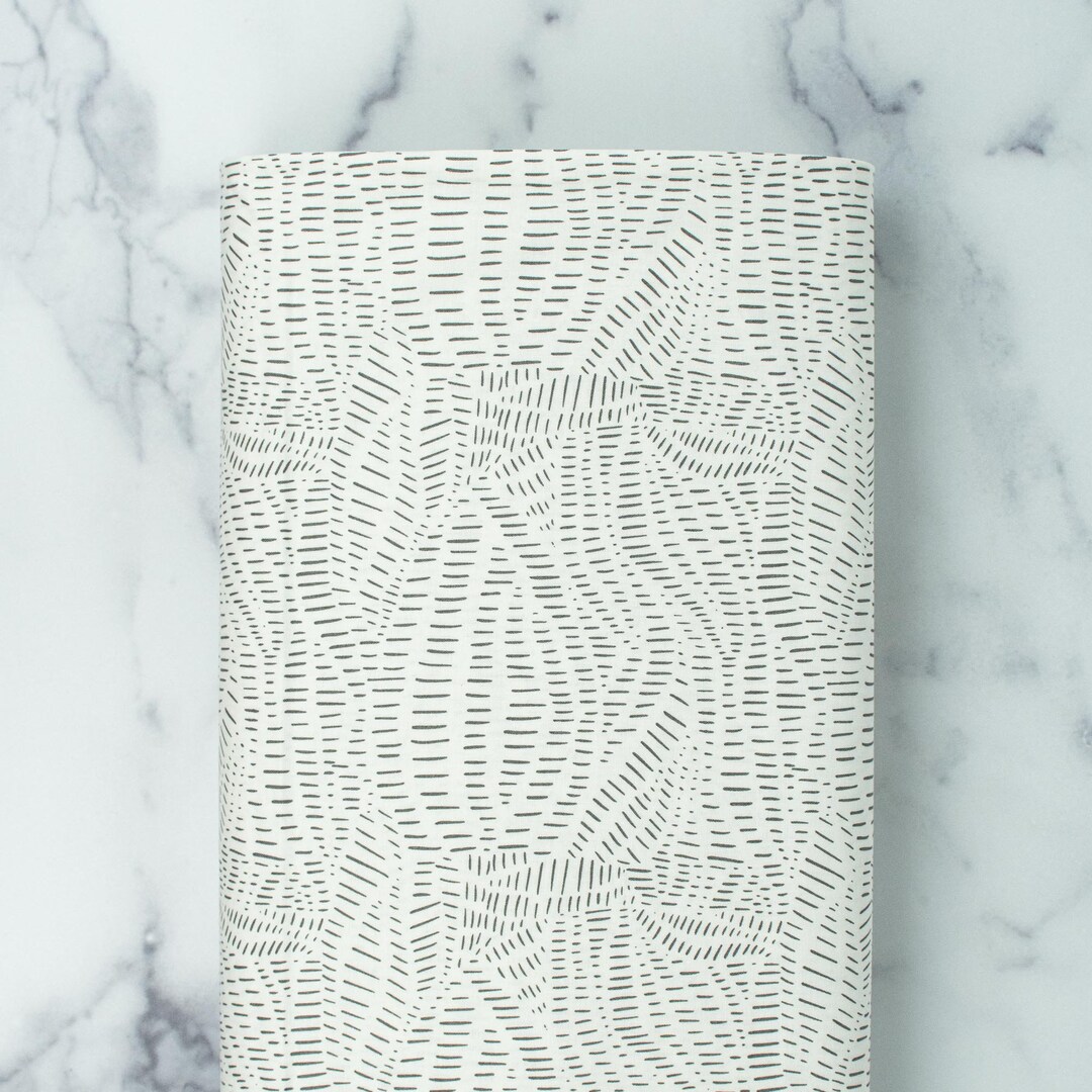 Moda - Words to Live by Collection by Gingiber - Scattered Lines Doodle ...