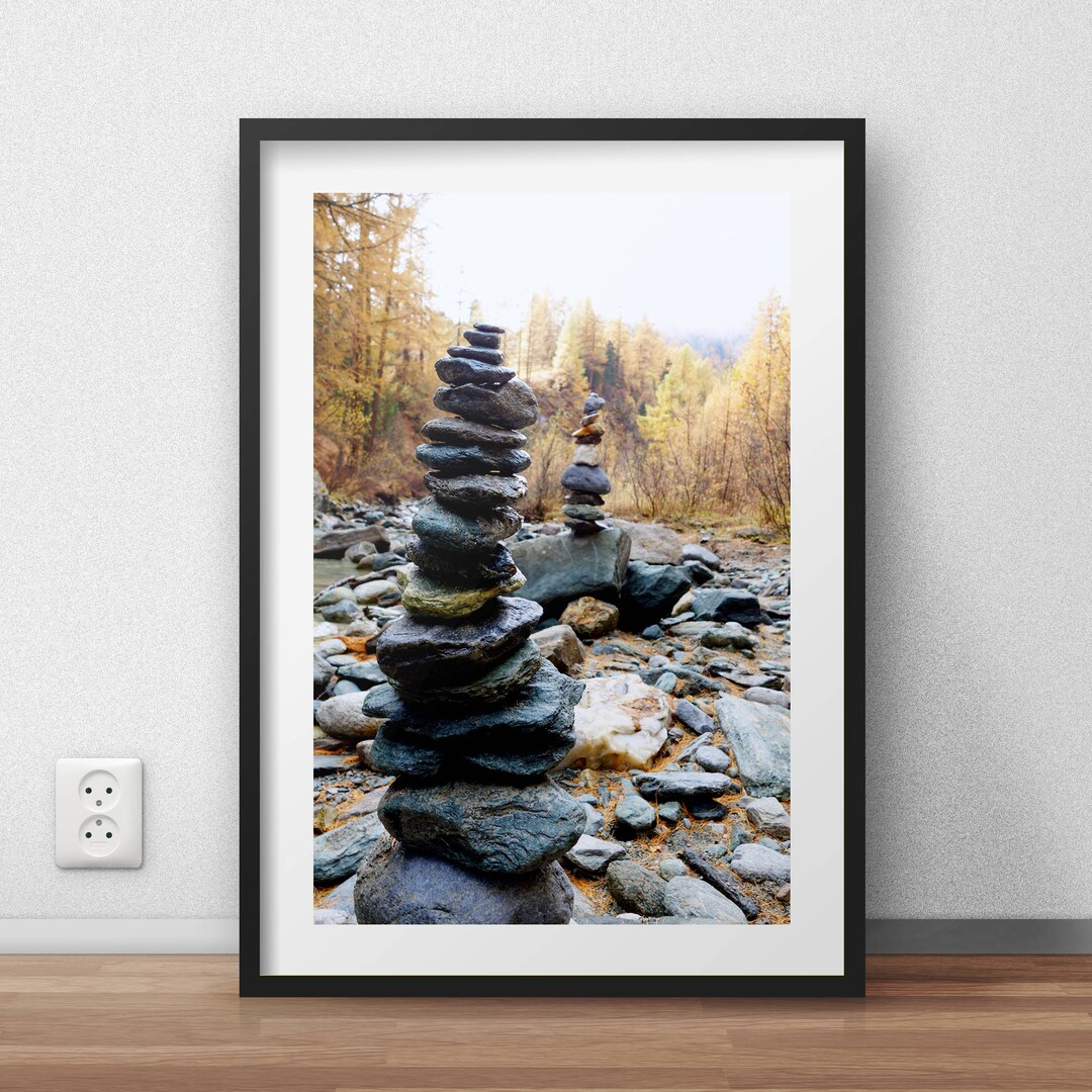 Rock Pile Print Nature Wall Art Printable Art Mountain - Etsy