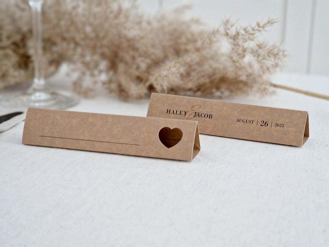 Personalized Place Cards for Weddings - Custom Table Name Cards (set of ...
