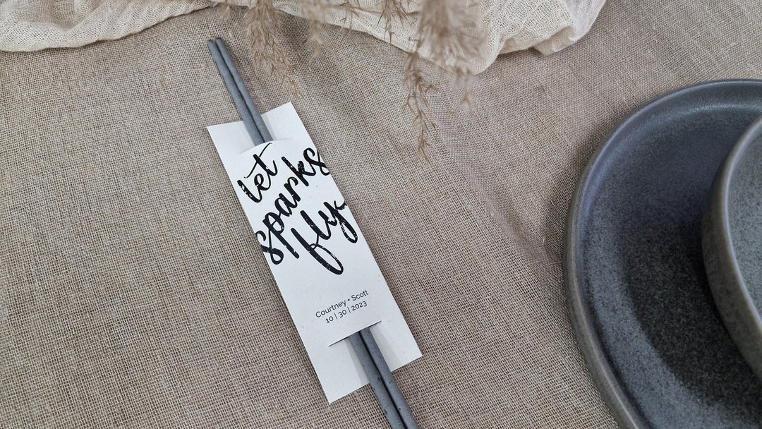 Large Personalized SPARKLER SLEEVES for Long Wedding Sparklers "let ...