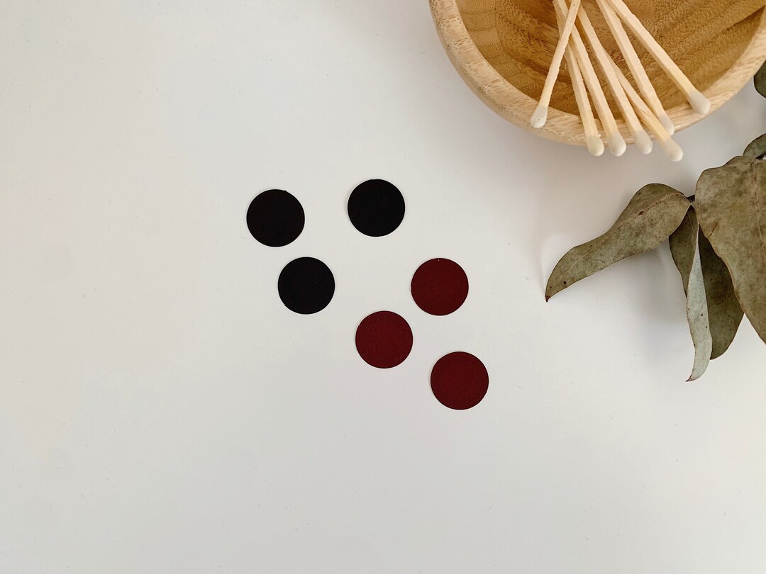 Adhesive 1" Round Match STRIKER DOTS (set of 50/75/100/200) Brown/black ...