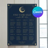 Crescent Moon Seating Plan - Etsy UK