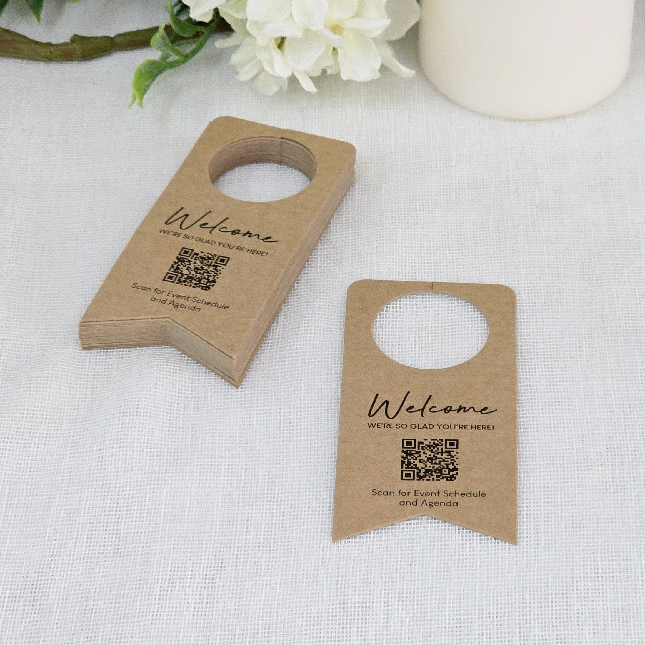 Welcome Water Bottle Tags With QR Code for Events / Hotels / Airbnb - Etsy