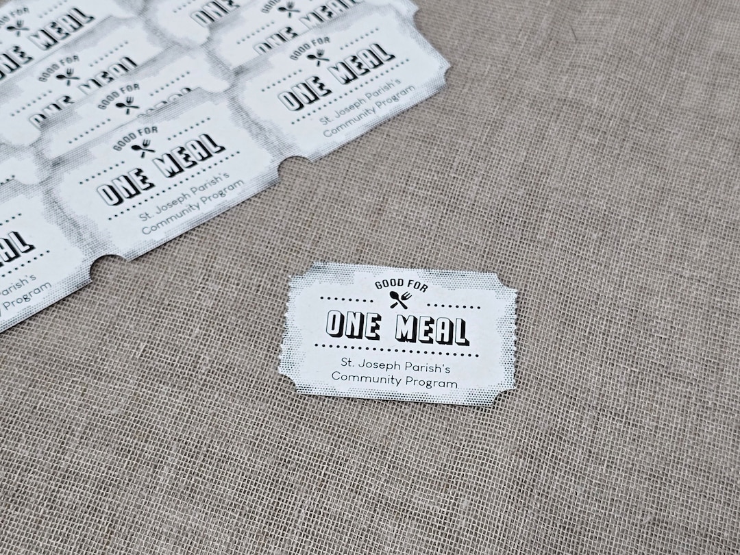 Personalized FOOD TICKETS / Vouchers / Tokens for Free Food "good for ...