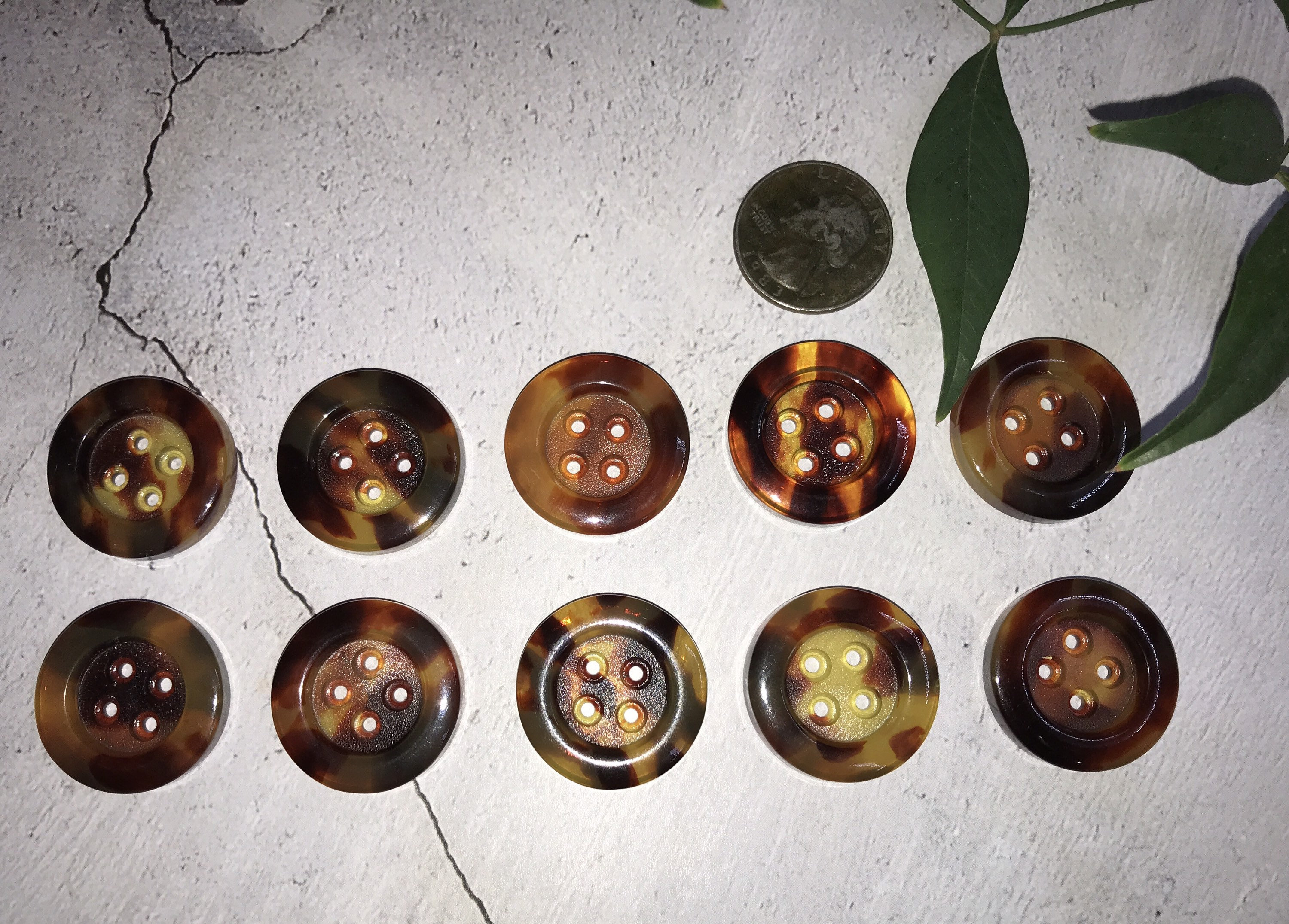 Buttons Tiger Eye Vintage Decorative Buttons Set of 5 Brown | Etsy