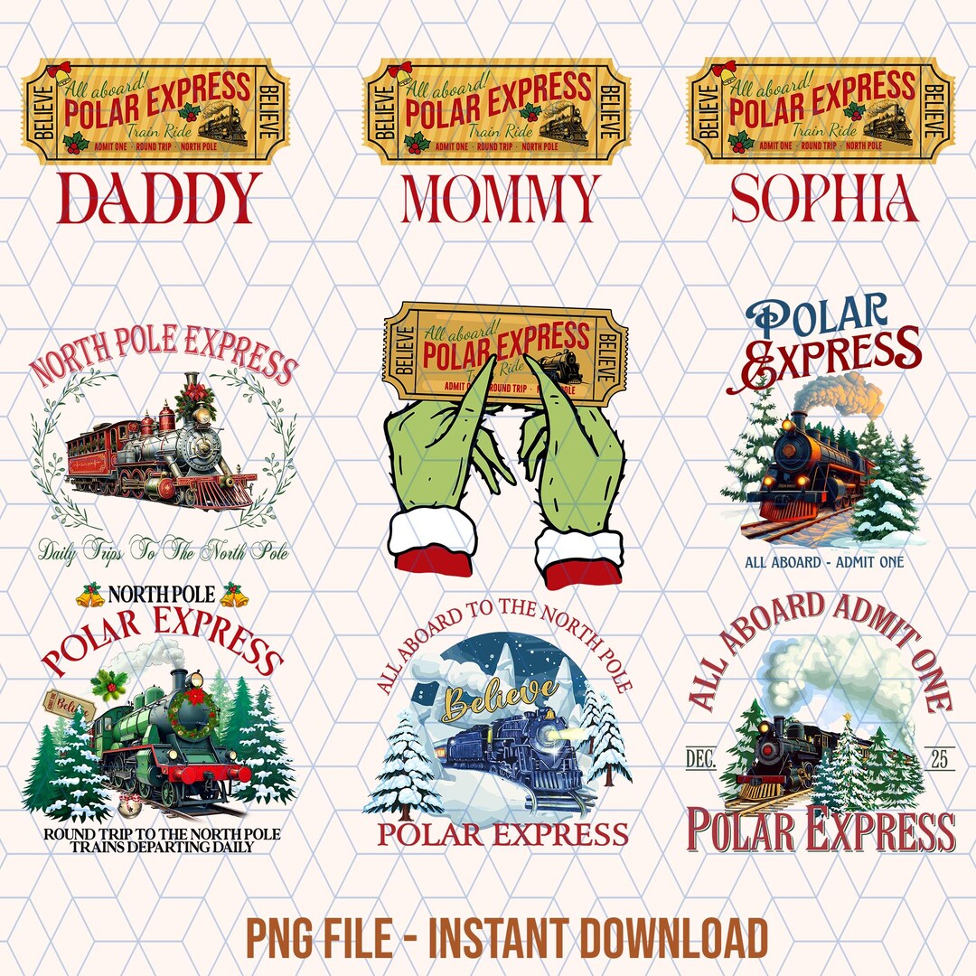 The Polar Express Christmas Bundle, Believe Christmas Bundle, North ...