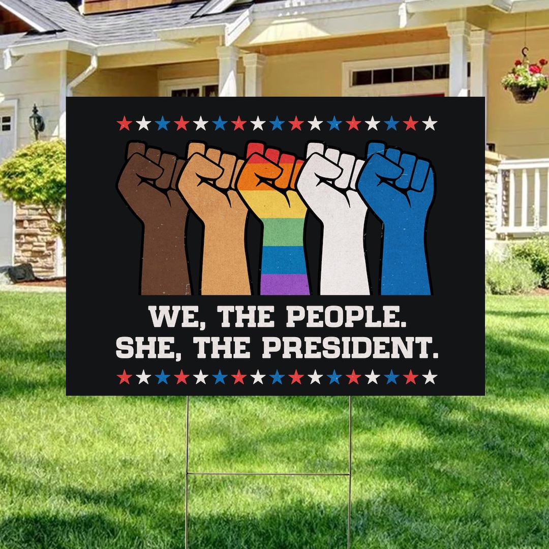 Vote for Kamala Harris Yard Sign, Harris Walz Lawn Sign, Madam ...