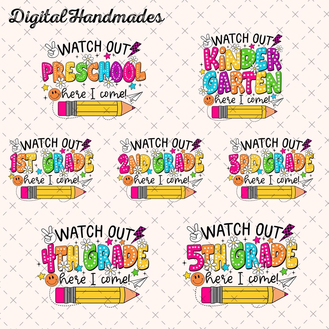 Watch Out Preschool Here I Come Dot Style Bundle, Kindergarten Bundle ...