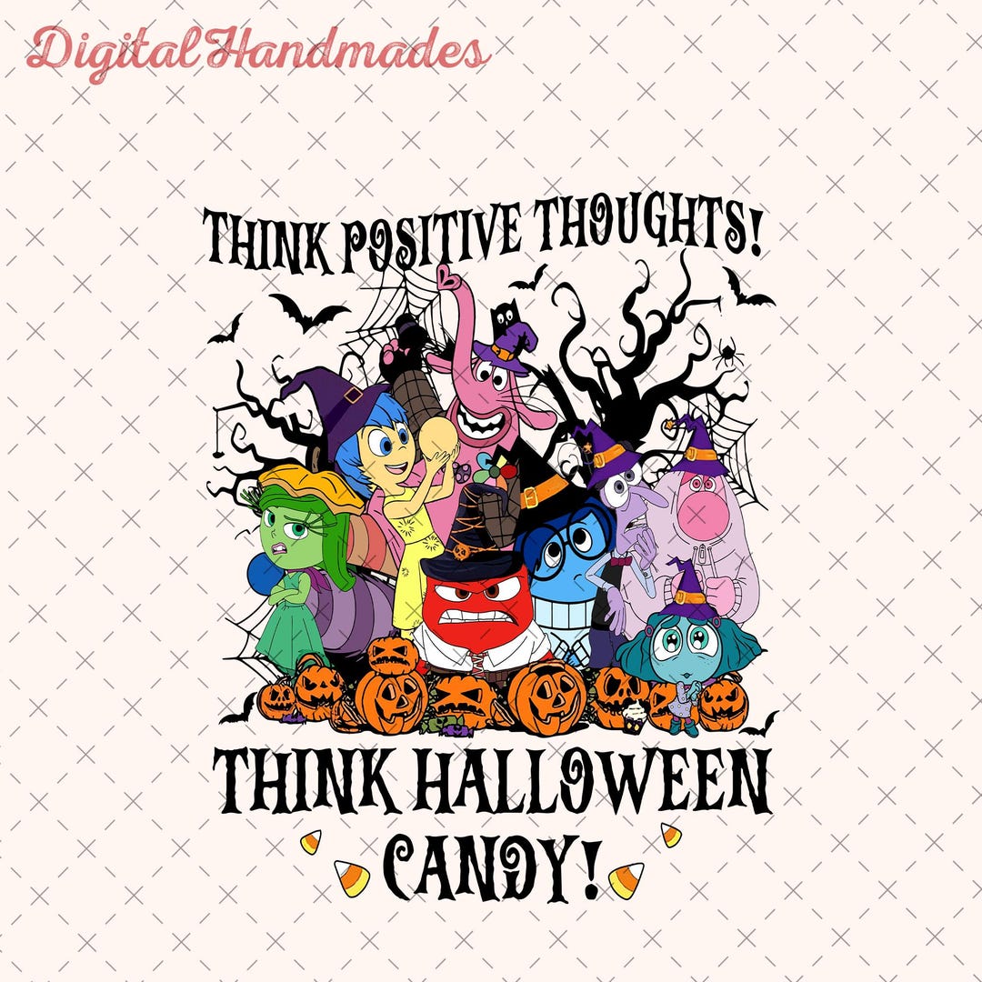 Think Positive Thoughts Think Halloween Candy Png, Spooky Inside Out ...