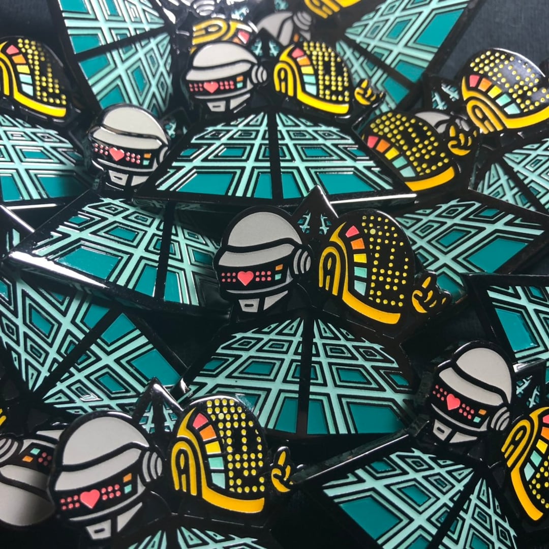 Chibi Daft Punk Hard Enamel Pin - Glow Discovery Alive 2007 Random ...
