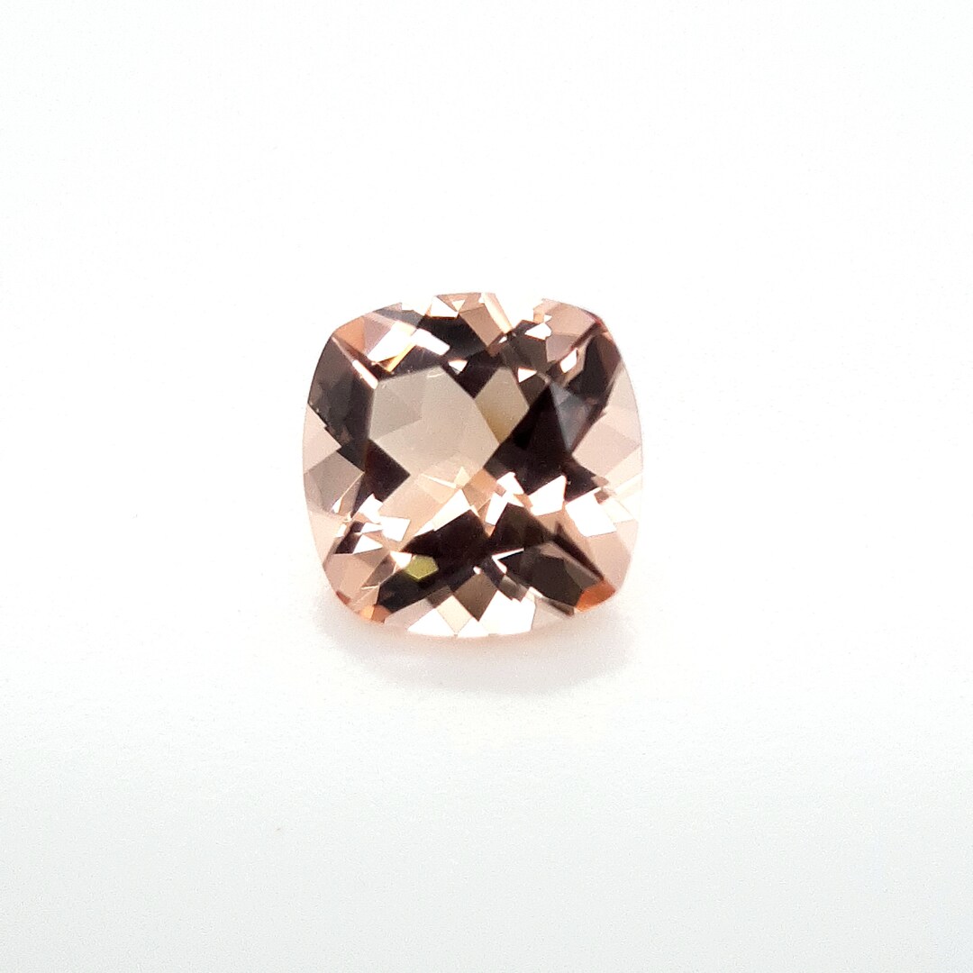 Peach Morganite, Cushion Cut Morganite, Natural Peach Pink Morganite ...