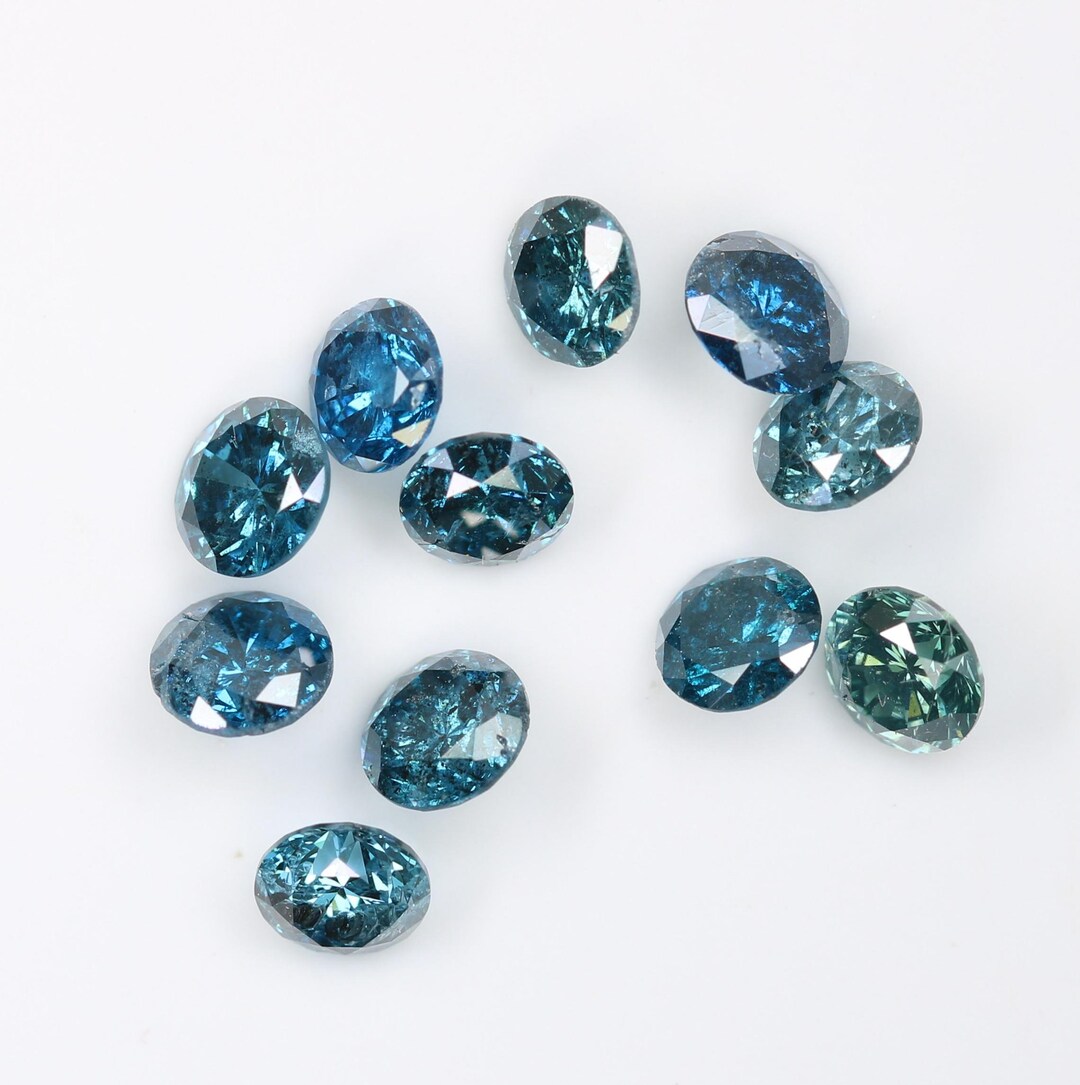 Natural Blue Color Treated Diamond 1.24 Carats | Round 2.90x3.00mm | I3 ...