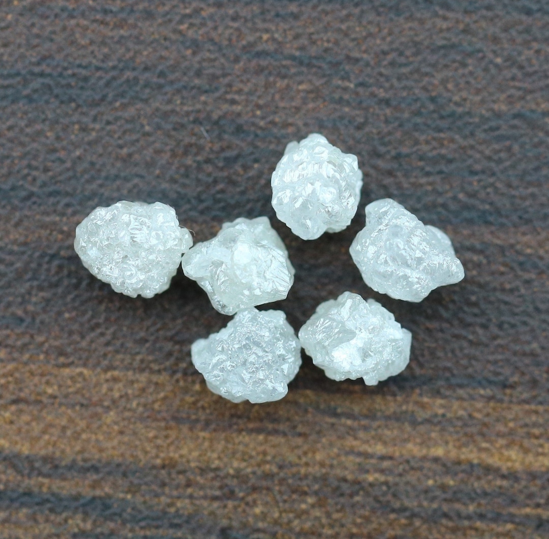 3.64 CT Snow White Rough Diamond 4 Mm Natural Loose Raw Diamondfor Gold ...