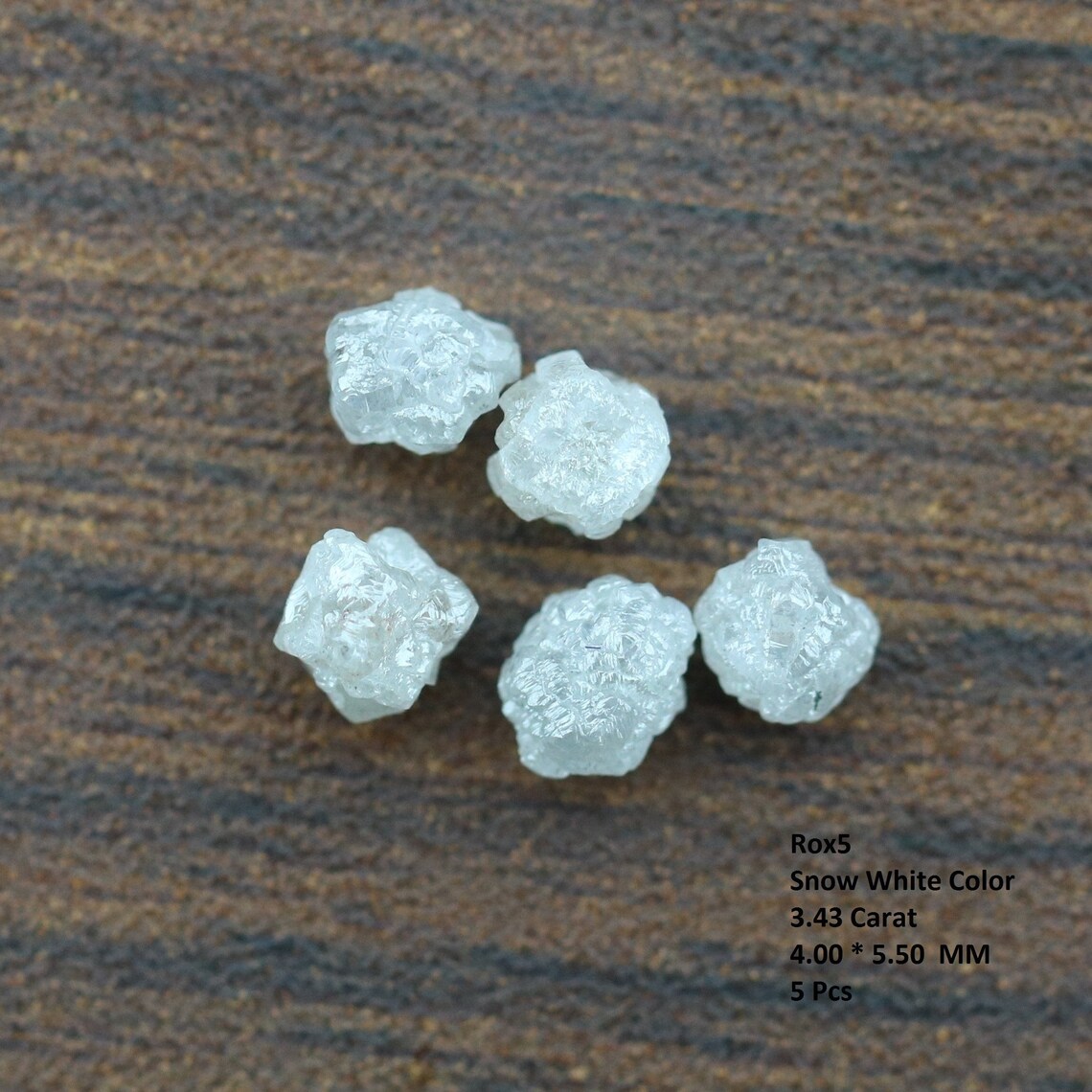 3.43 Carat Snow White Uncut Rough Diamonds for Engagement Ring - Etsy