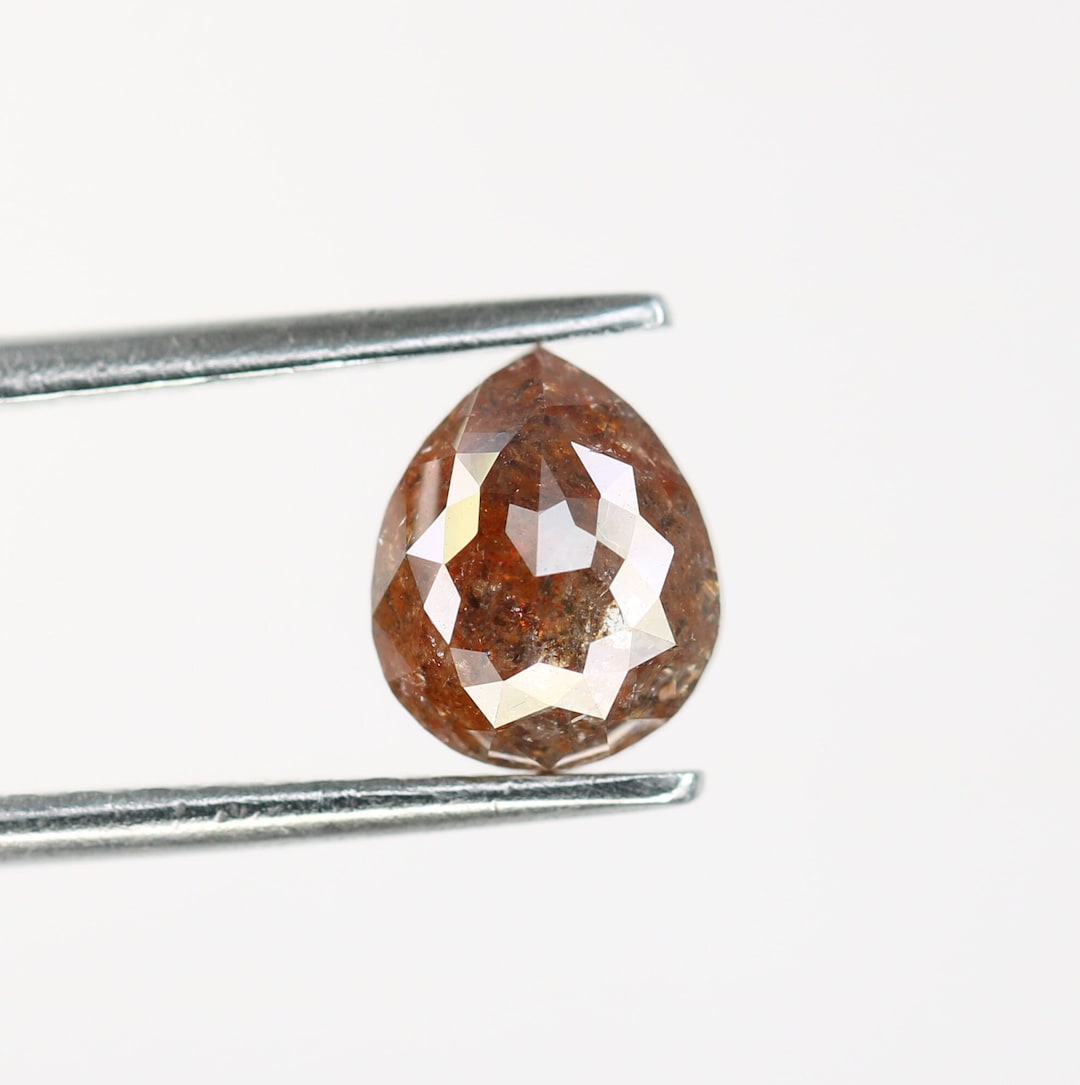 1.29 CT Fancy Shape Real Diamond | Certified Natural Brown Rose Cut ...