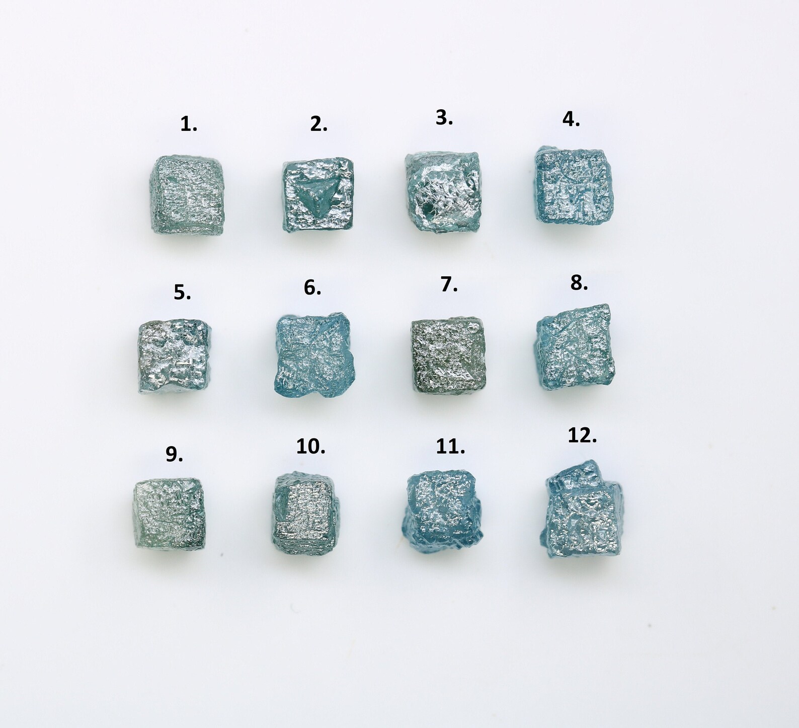 Raw Congo Blue Rough Diamond | Uncut Cube Shape Gemstone | Unique Blue ...