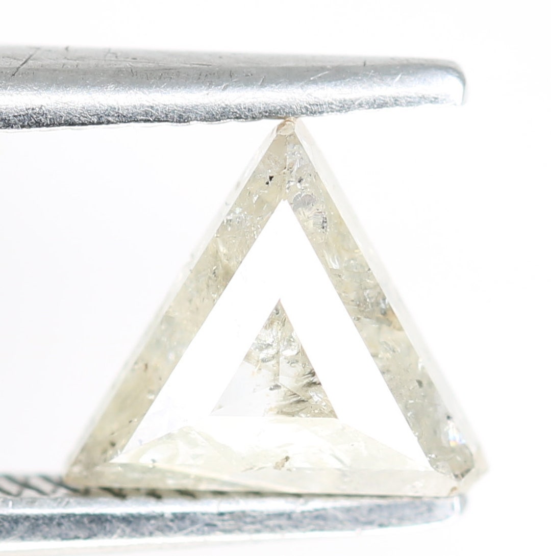 0.58 CT Raw Diamond Triangle Salt and Pepper Diamond, for Unique ...