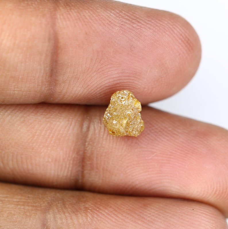 2.17 CT Raw Yellow Rough Uncut Diamond for Engagement Ring - Etsy