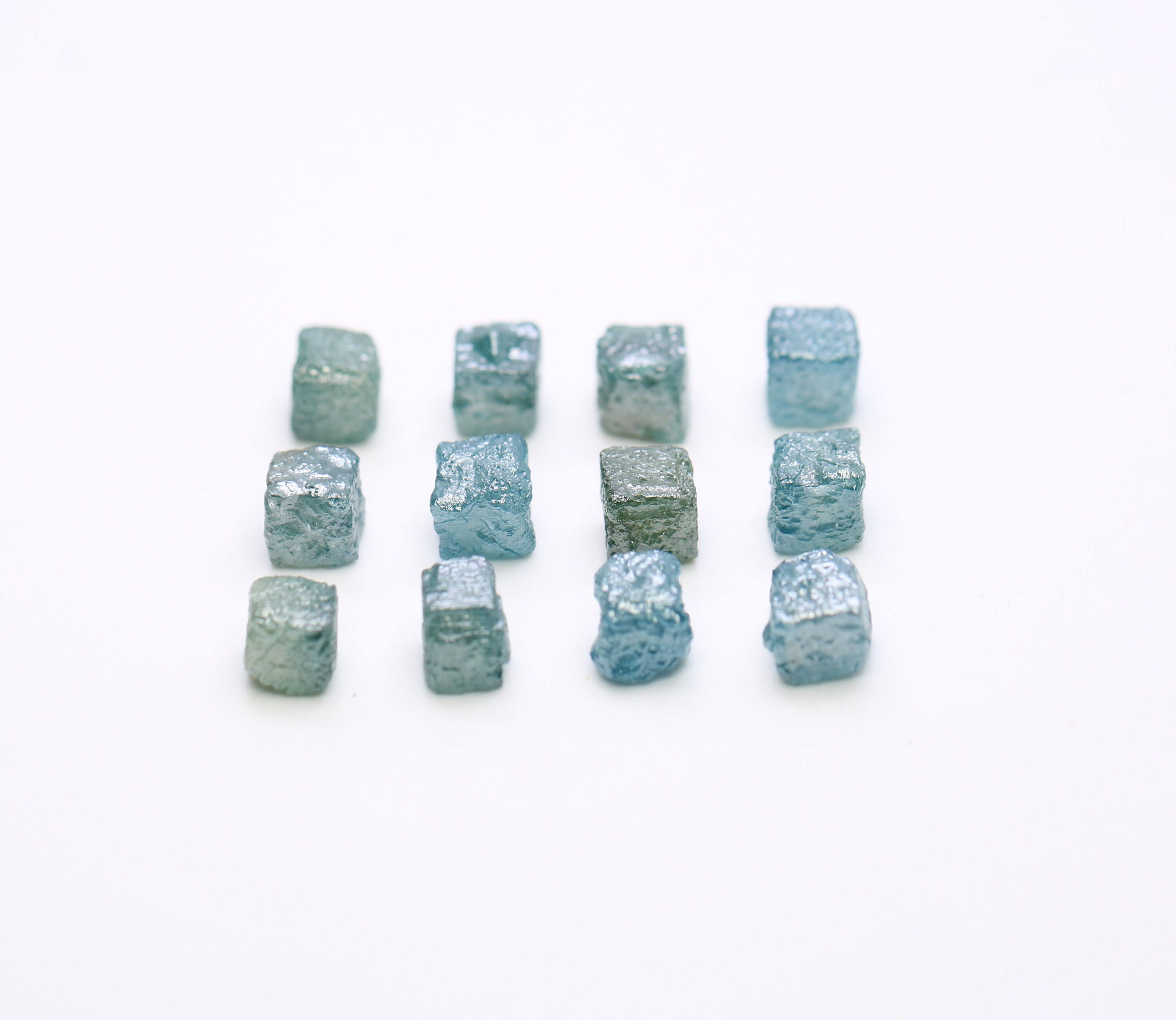 Raw Congo Blue Rough Diamond | Uncut Cube Shape Gemstone | Unique Blue ...