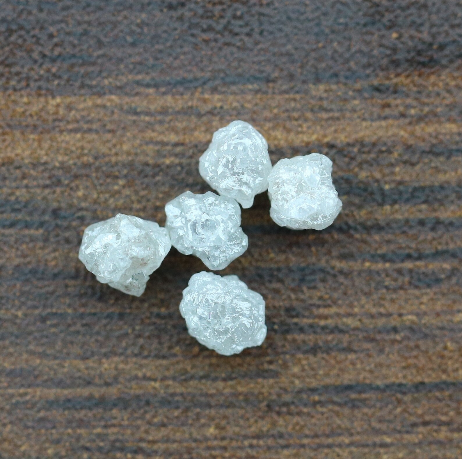 3.43 Carat Snow White Uncut Rough Diamonds for Engagement Ring - Etsy