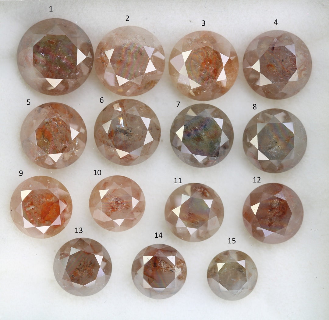 Round Salt and Pepper Diamond | Loose Earth-mined Gemstone - Etsy
