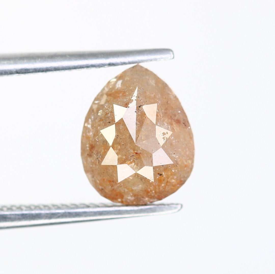 Buy 1.29 CT Peach Pear Rustic Diamond, Natural Loose Diamond Online in ...