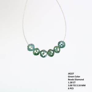 Custom Green Treated Diamond Beads Sparkling Gemstone Supplies for ...