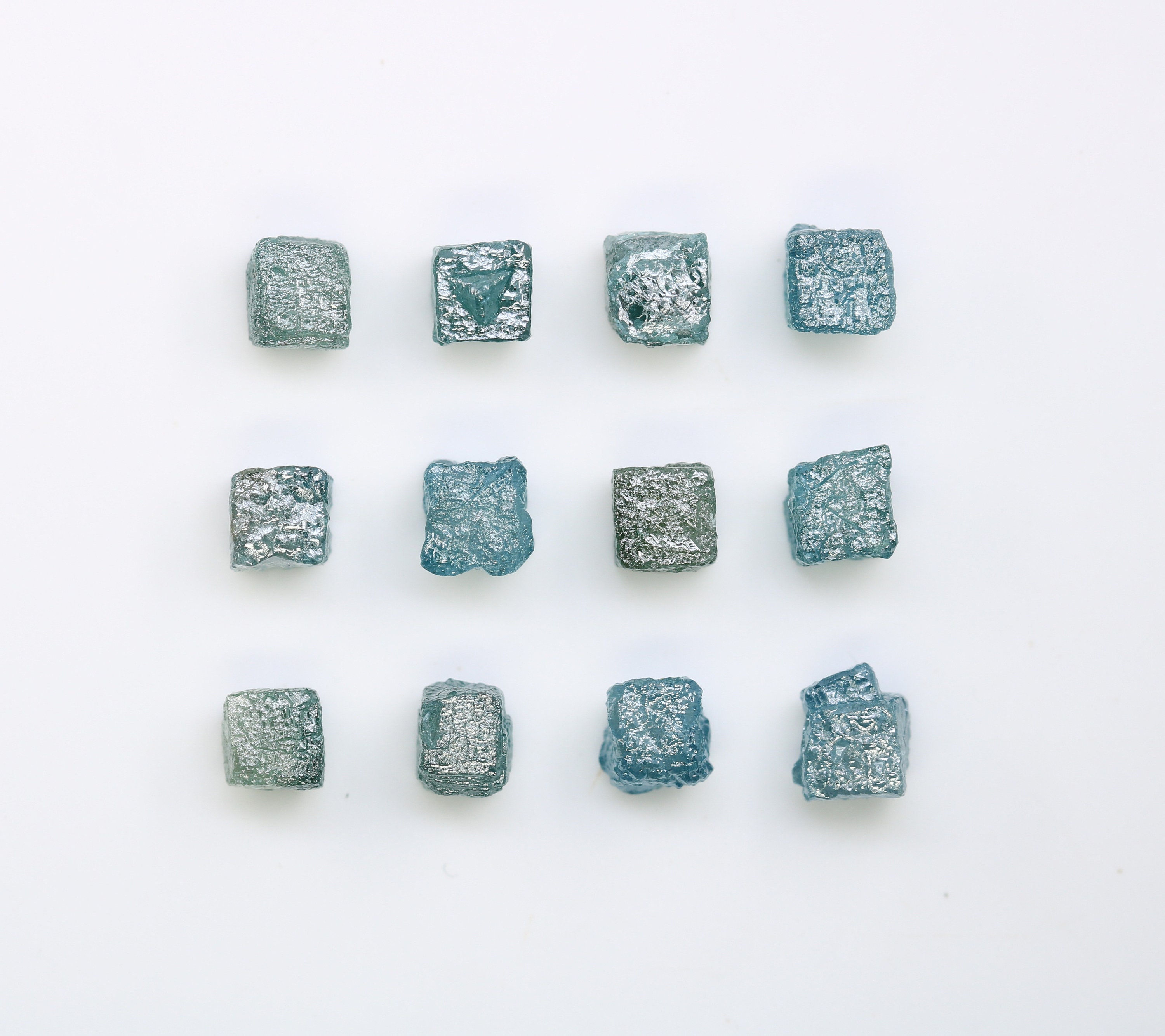 Raw Congo Blue Rough Diamond | Uncut Cube Shape Gemstone | Unique Blue ...