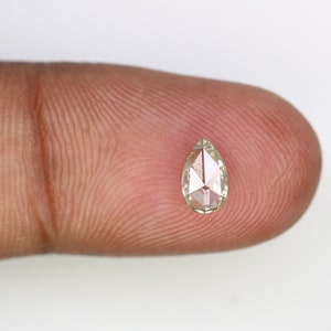 Loose Rose Cut Pear Diamond Engagement Ring Rustic Diamond Gold Ring ...