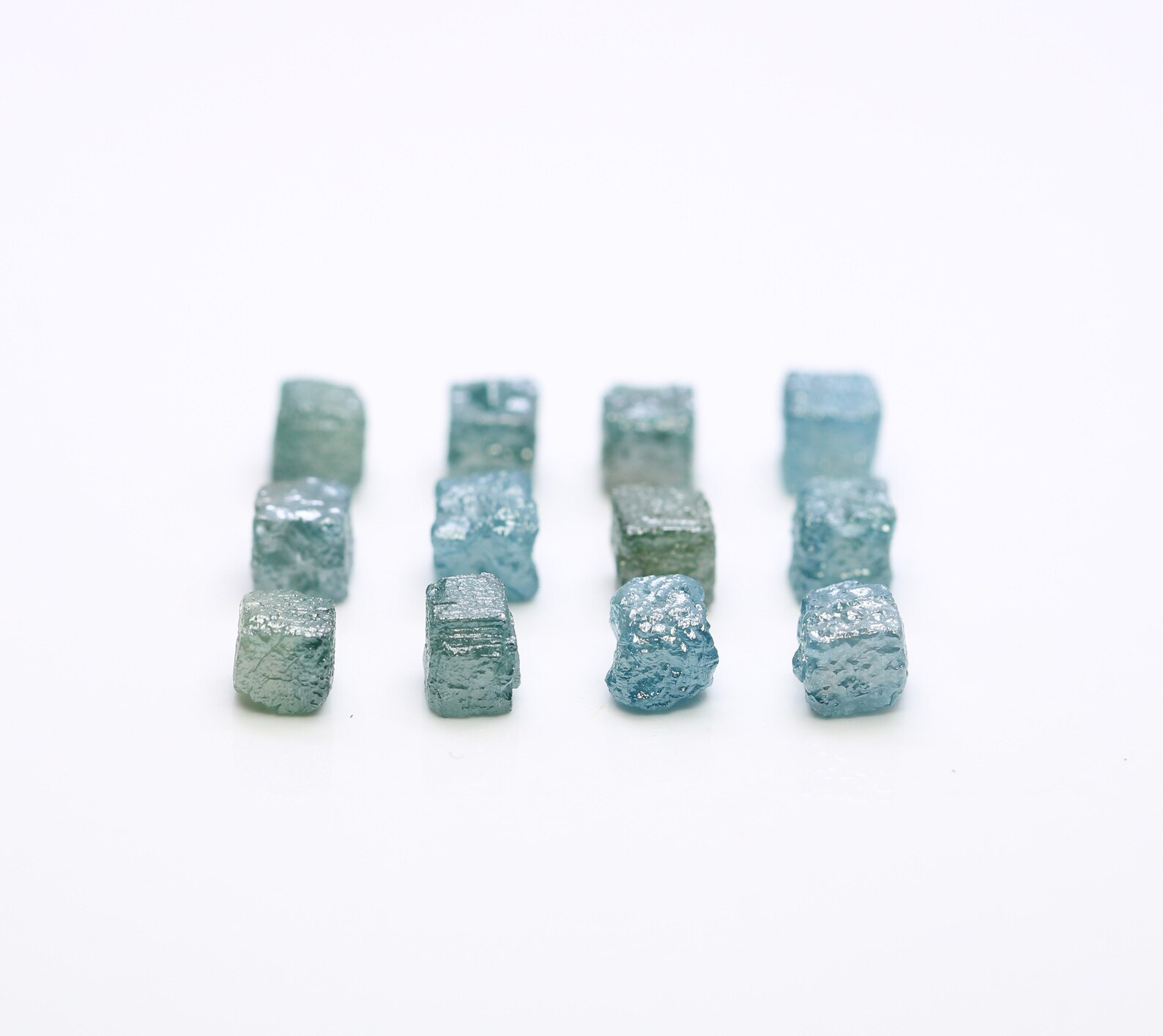 Raw Congo Blue Rough Diamond | Uncut Cube Shape Gemstone | Unique Blue ...